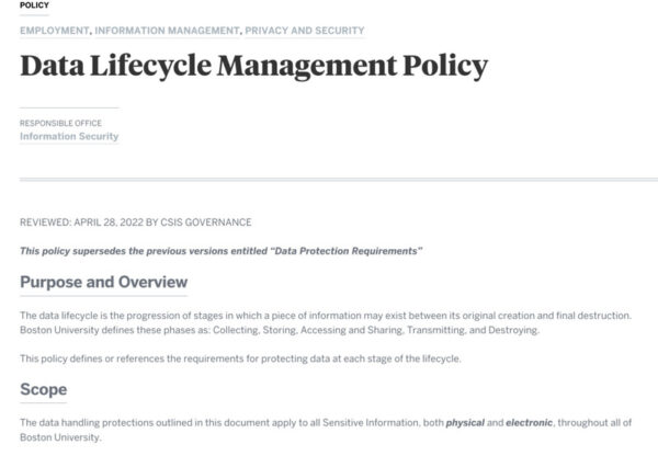 Data Lifecycle Management (DLM)