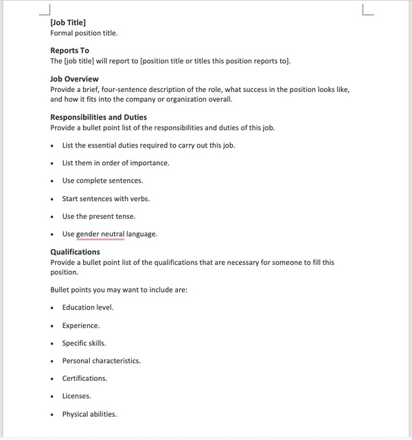 Free, customizable job description templates | Download for 2026