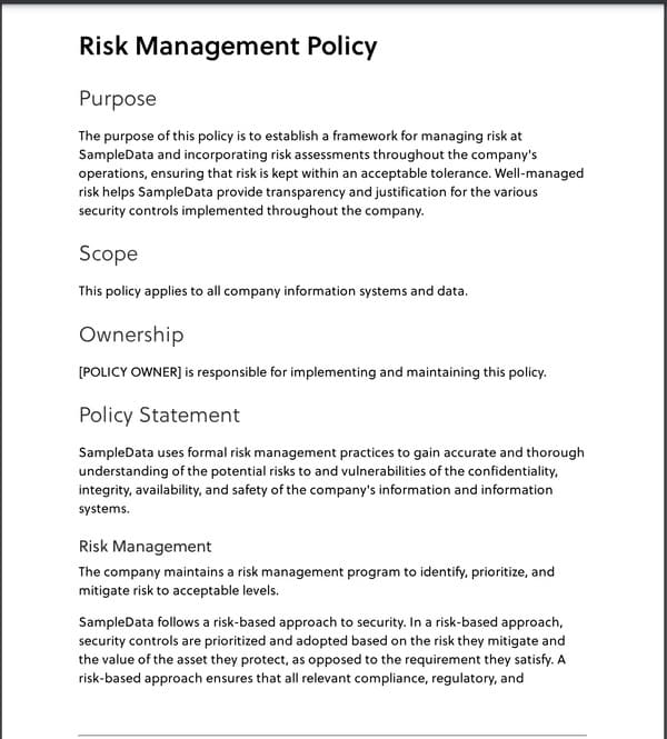 Risk Management Policy - BIZOPS-1