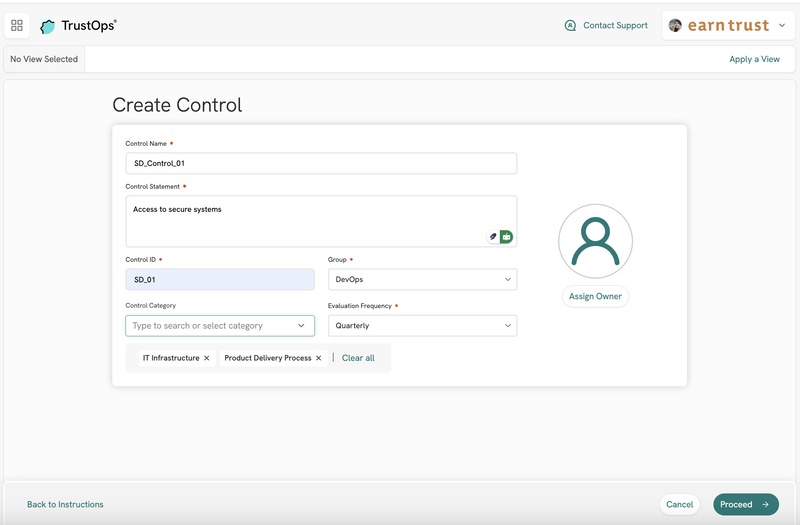Adding Controls in TrustOps